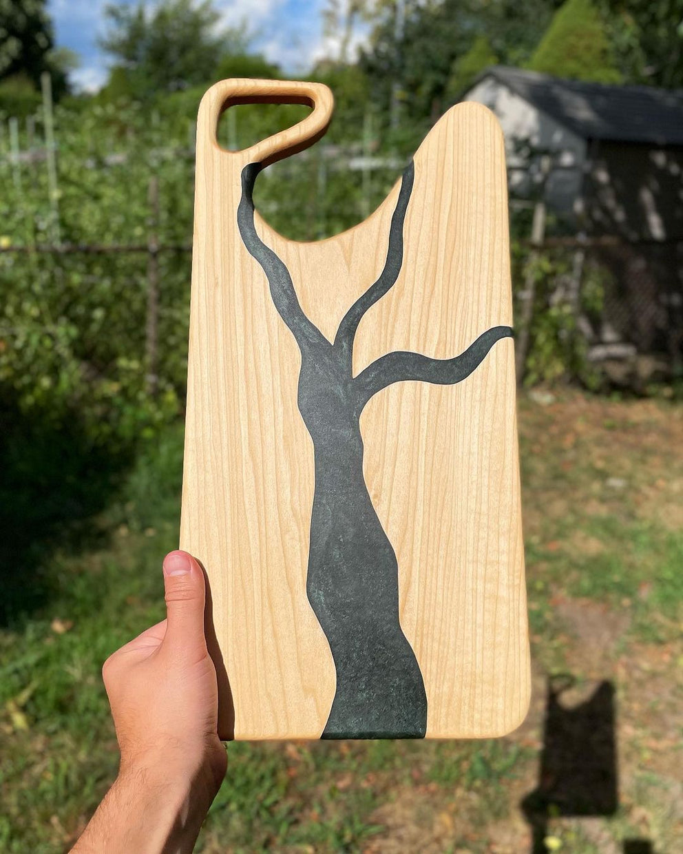 White Oak Rustic Live Edge Bark Slab CLOSEOUT 571 – Lumber Shack